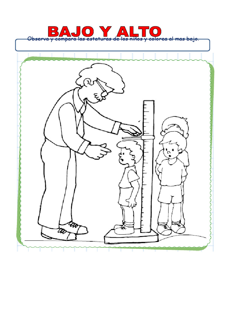 Bajo y Alto para Ninos de 5 Anos | PDF