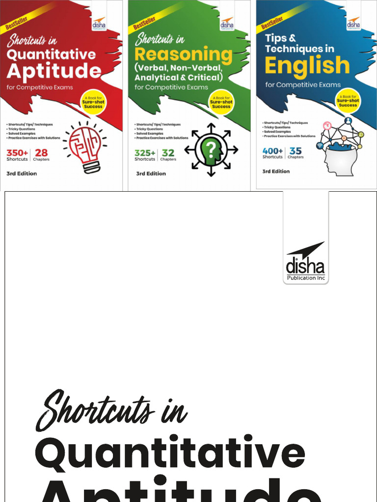 Shortcuts & Tips in Quantitative Aptitude, Reasoning & English - Disha ...