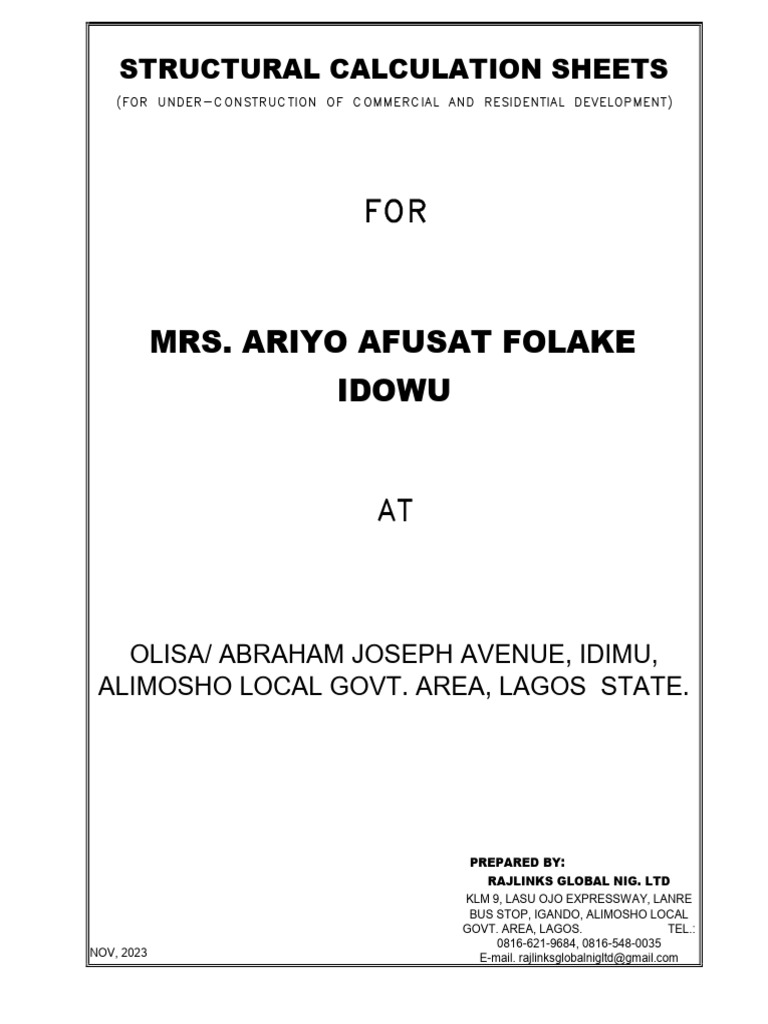 calculation sheets | PDF | Structural Engineering | Earthquake Engineering