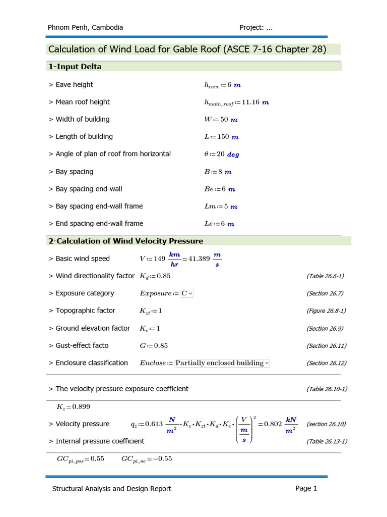 2-Wind Load Calculation Monoslop Roof | PDF | Mechanical Engineering | Mechanics
