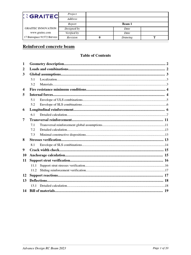 Beam Design Report | PDF | Beam (Structure) | Bending