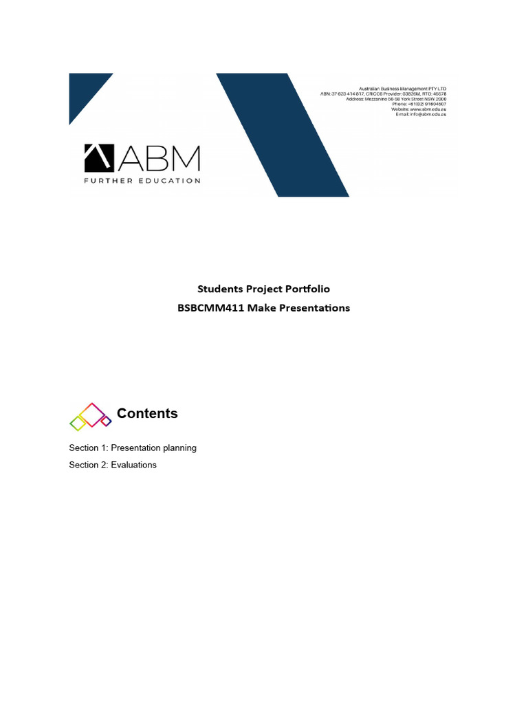 BSBCMM411 Project Portfolio | PDF | Credibility | Communication