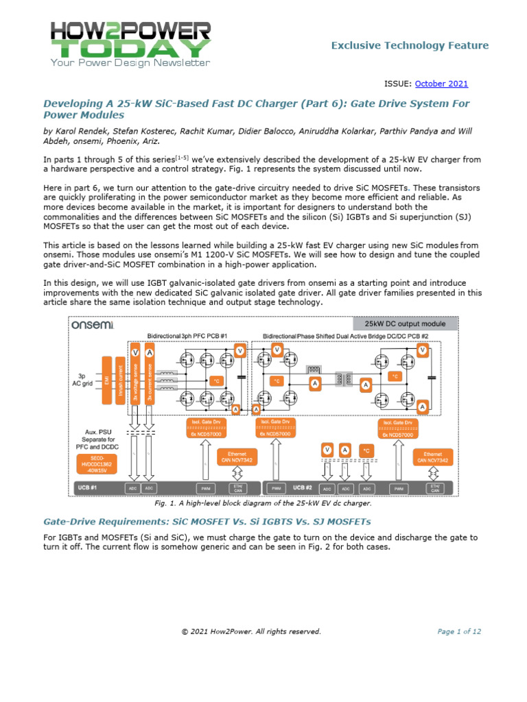ONSemi-Developing A 25-kW SiC-Based Fast DC Charger Solution Overview6 ...
