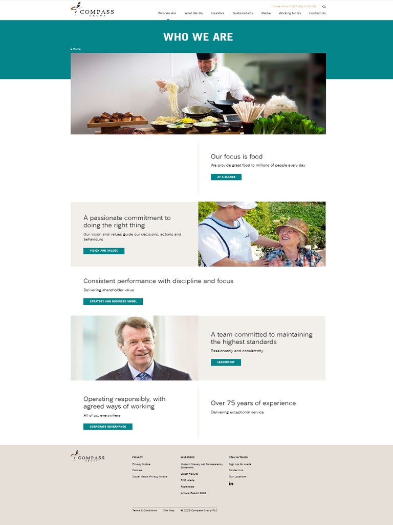 Compass Group: Food Service Leader | PDF | Business Economics ...