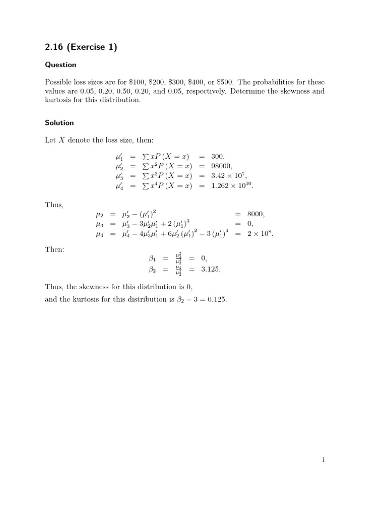 Solutions To Exercises | PDF | Probability Density Function | Normal Distribution