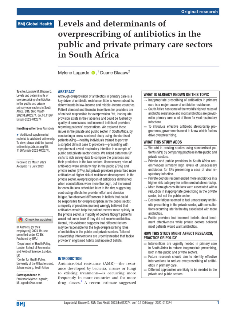 SA Standardized Patients | PDF | Antimicrobial Resistance | Medical ...