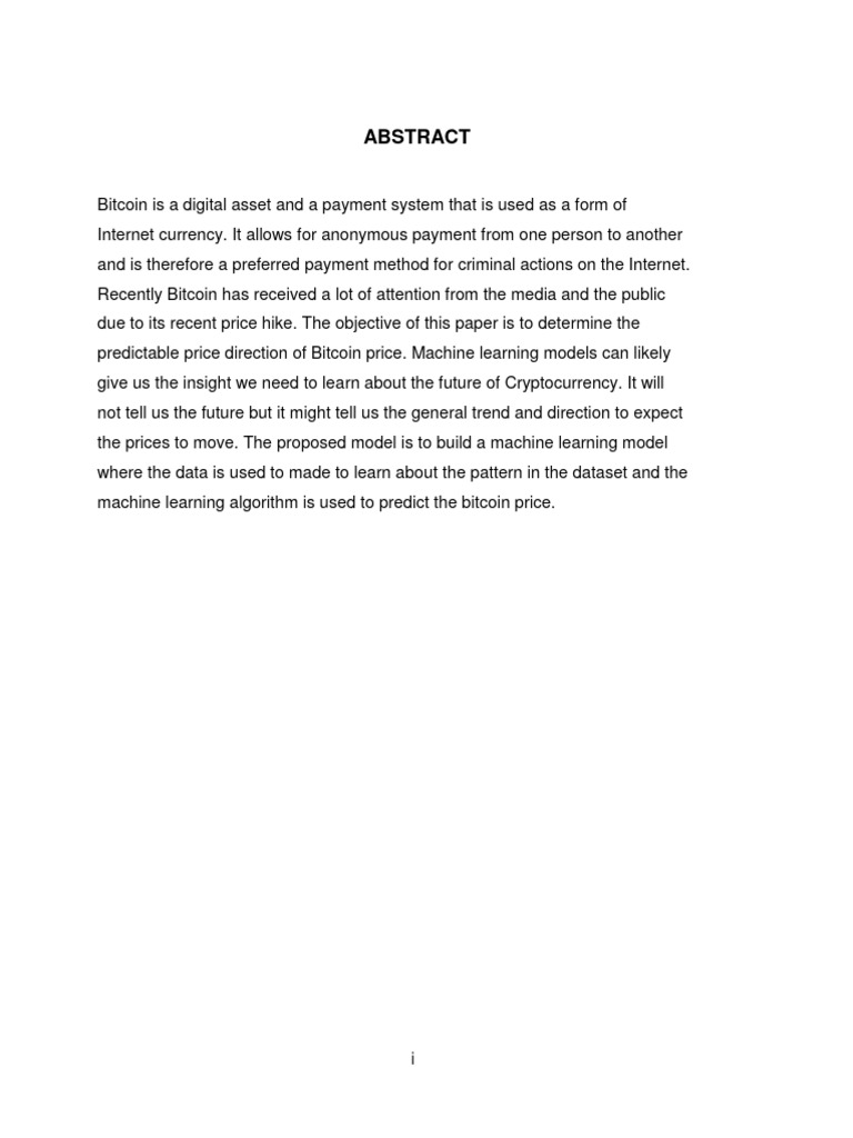 Bitcoin Price Analyze And Prediction Using Data Science Process Pdf Machine Learning