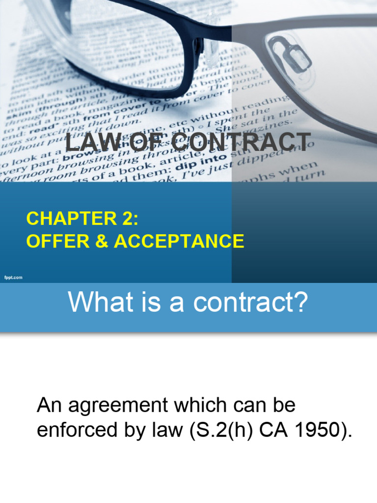 Chap 2 Offer&Acceptance | PDF | Offer And Acceptance | Auction