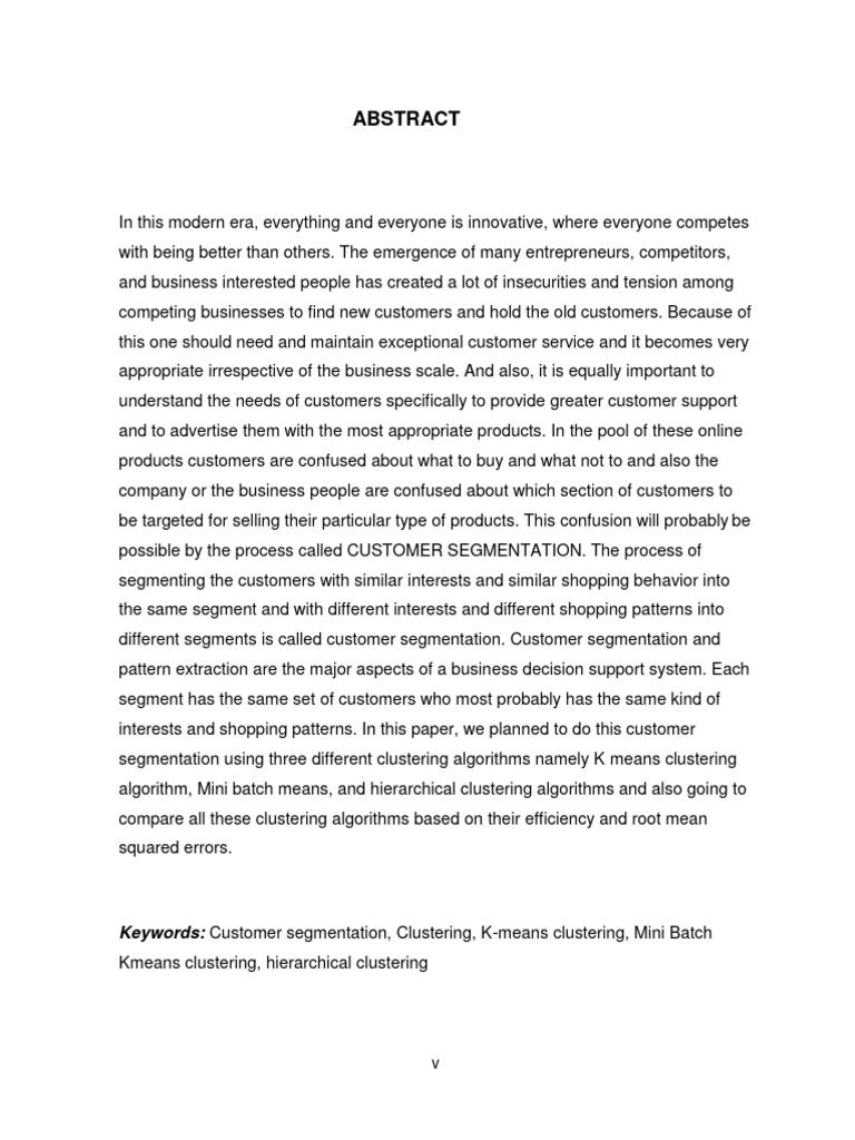 Segmentation Of Shopping Mall Customers Using Machine Learning Pdf