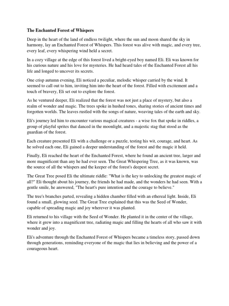 The Enchanted Forest of Whispers | PDF