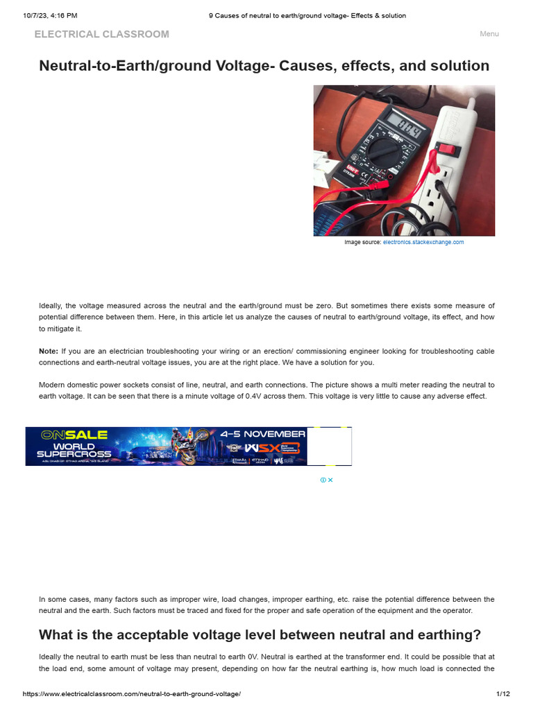 9 Causes of Neutral To Earth - Ground Voltage - Effects & Solution | Download Free PDF | Power ...