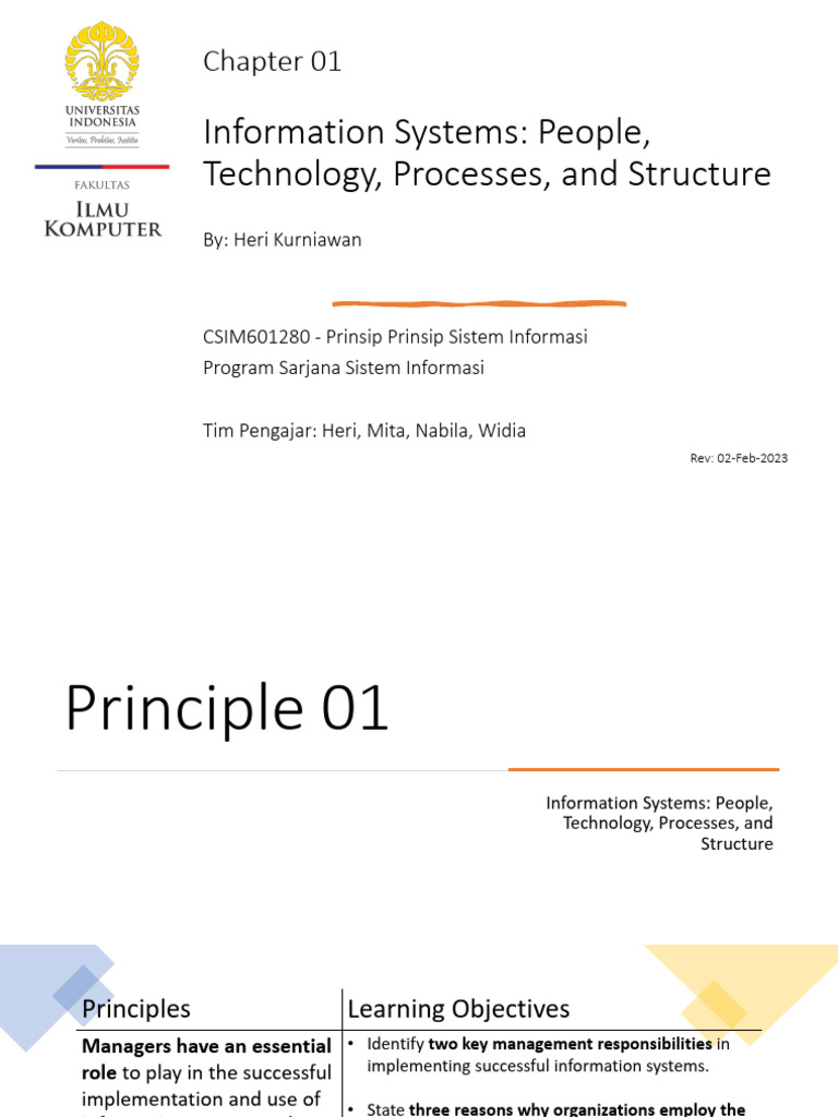 Ch01-Information Systems - People, Technology, Processes, and Structure ...