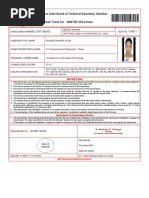 MS-CIT Hall Ticket | PDF | Identity Document | Driver's License