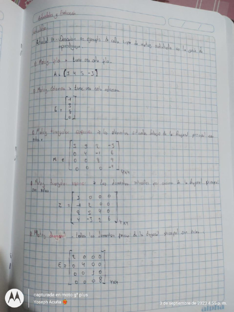 Algebra Lineal Semana 1 Yoseph | PDF Algebra Lineal Semana 1 Yoseph | PDF
