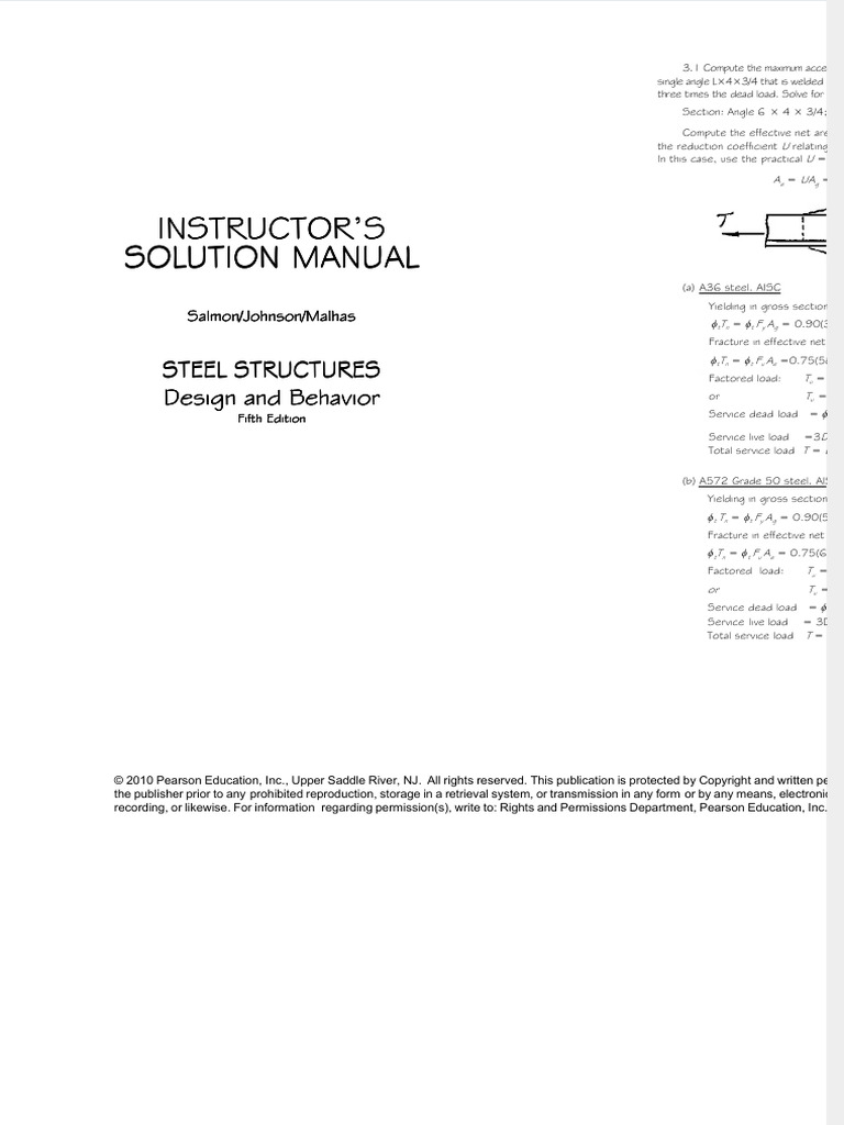 Dokumen - Tips - Steel Structures 5th Edition Solutions Manual | PDF ...