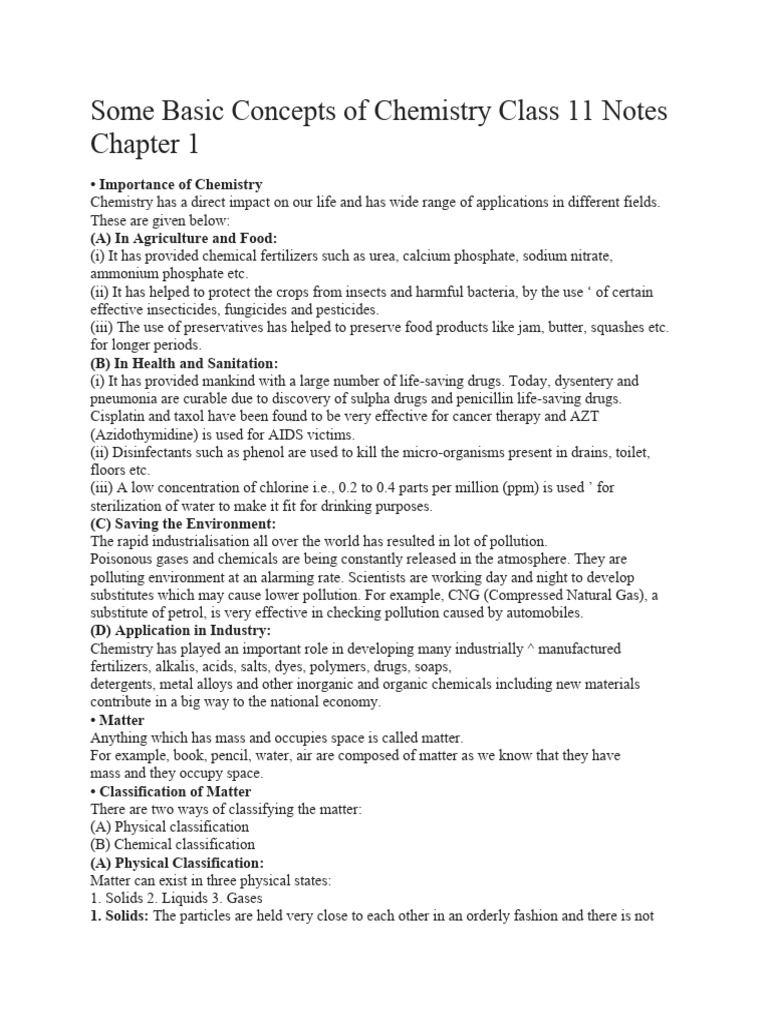 Chemistry Notes | Download Free PDF | Mixture | Electromagnetic Radiation