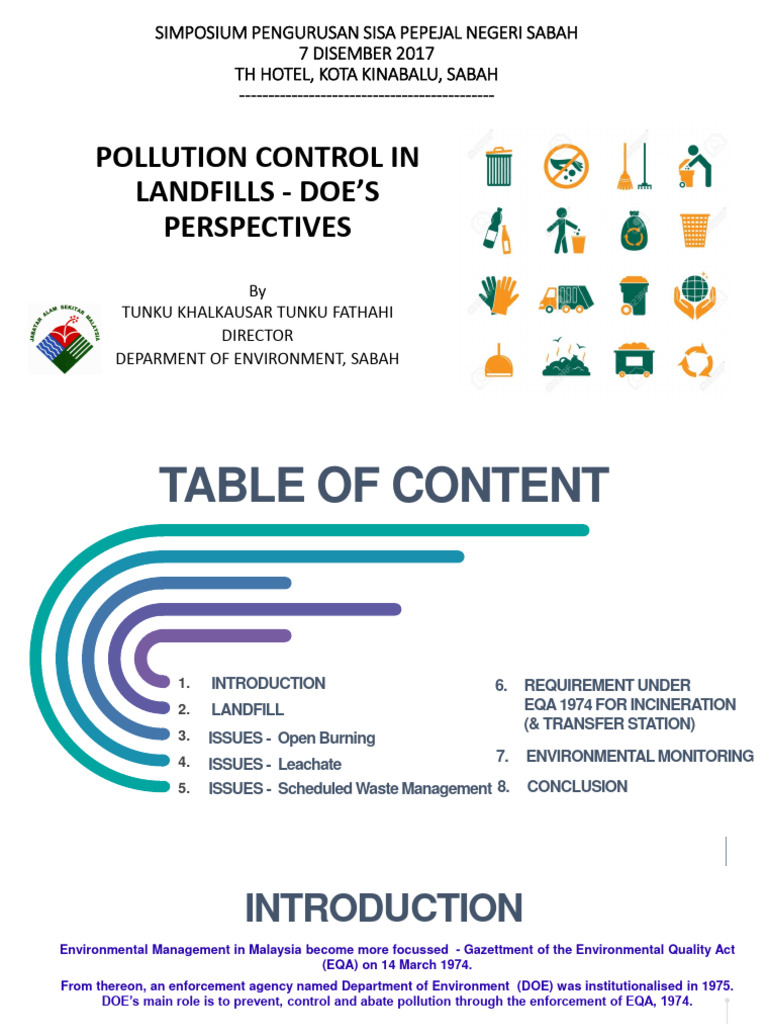 Landfill Management in Sabah: DOE Insights | PDF | Waste | Waste Management