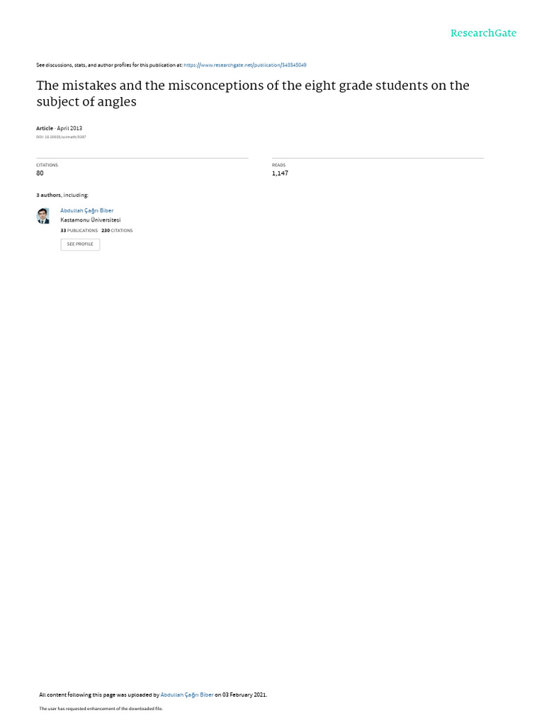 The Mistakes and The Misconceptions of The Eight G | PDF | Geometry ...