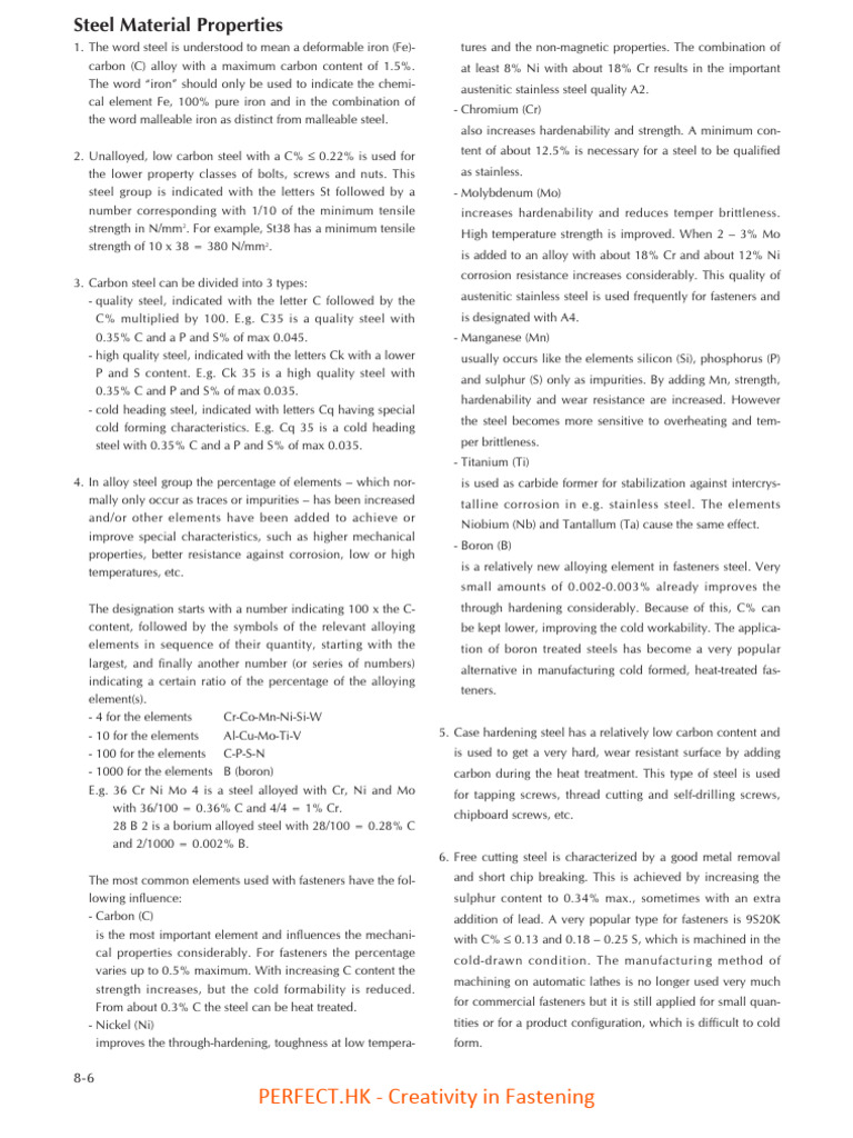 Steel_Material_Properties | PDF | Steel | Screw