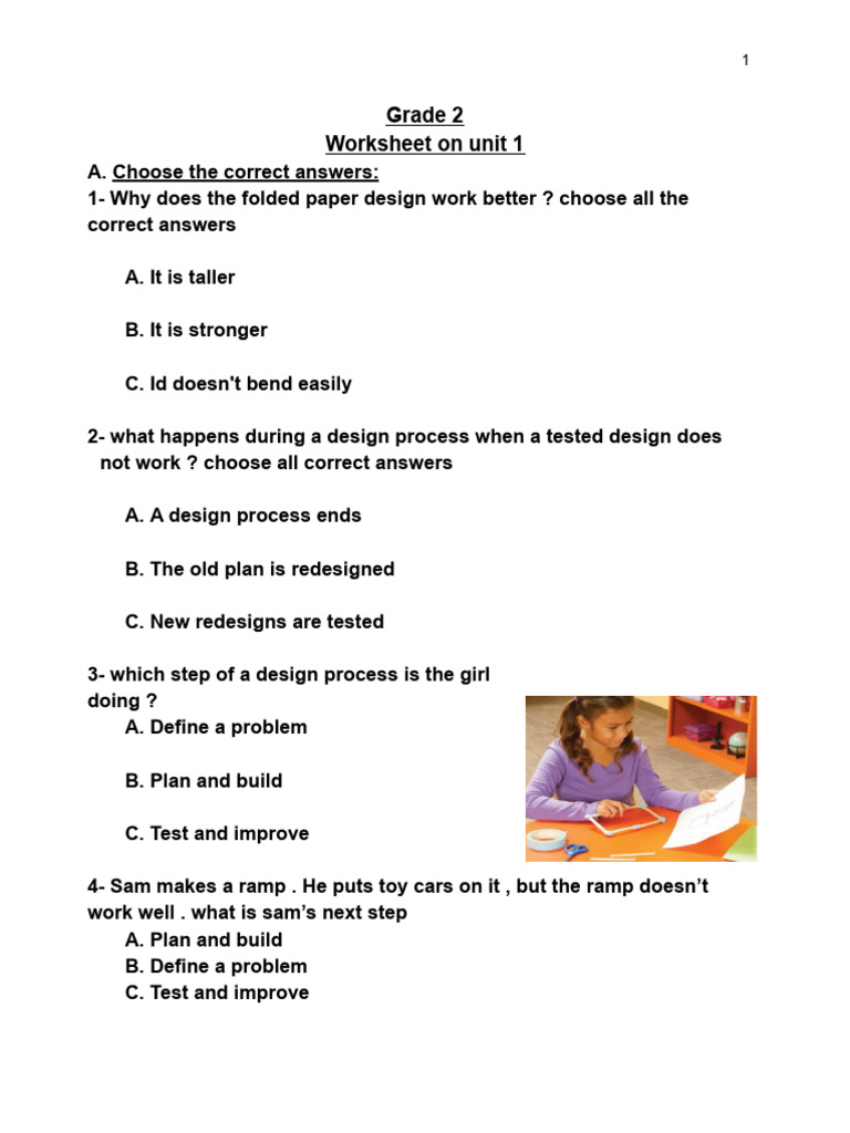 Revision Worksheet Grade 2 | PDF