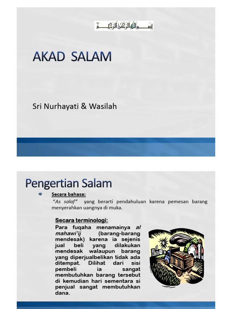 Definisi dan Karakteristik Akad Salam | PDF