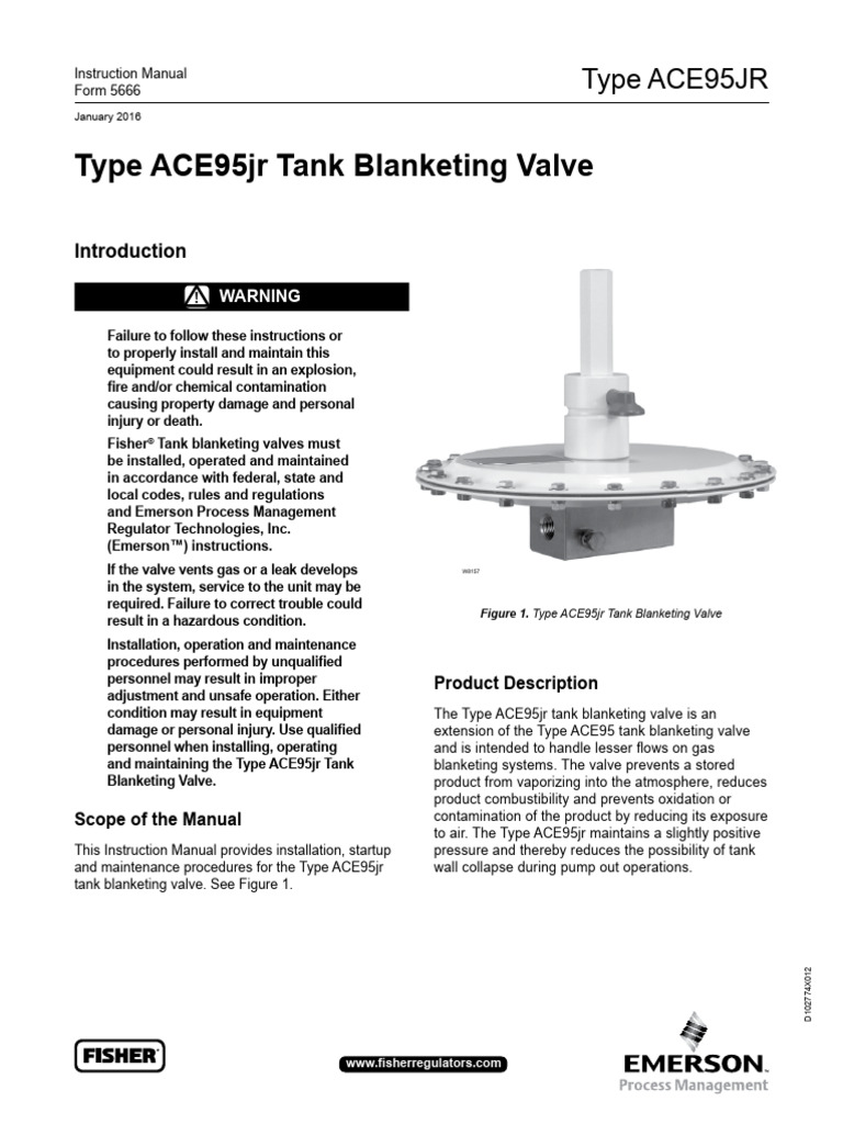 Instruction Manual Ace95jr Tank | PDF | Valve | Screw