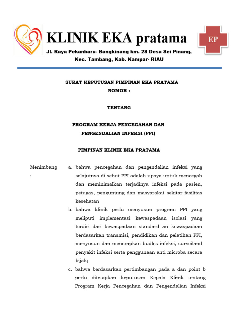 SK Penetapan Program Kerja PPI | PDF