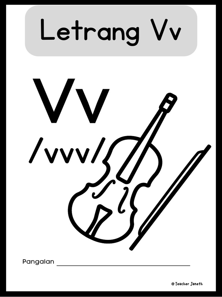 Letrang VV Kindergarten Worksheets | PDF