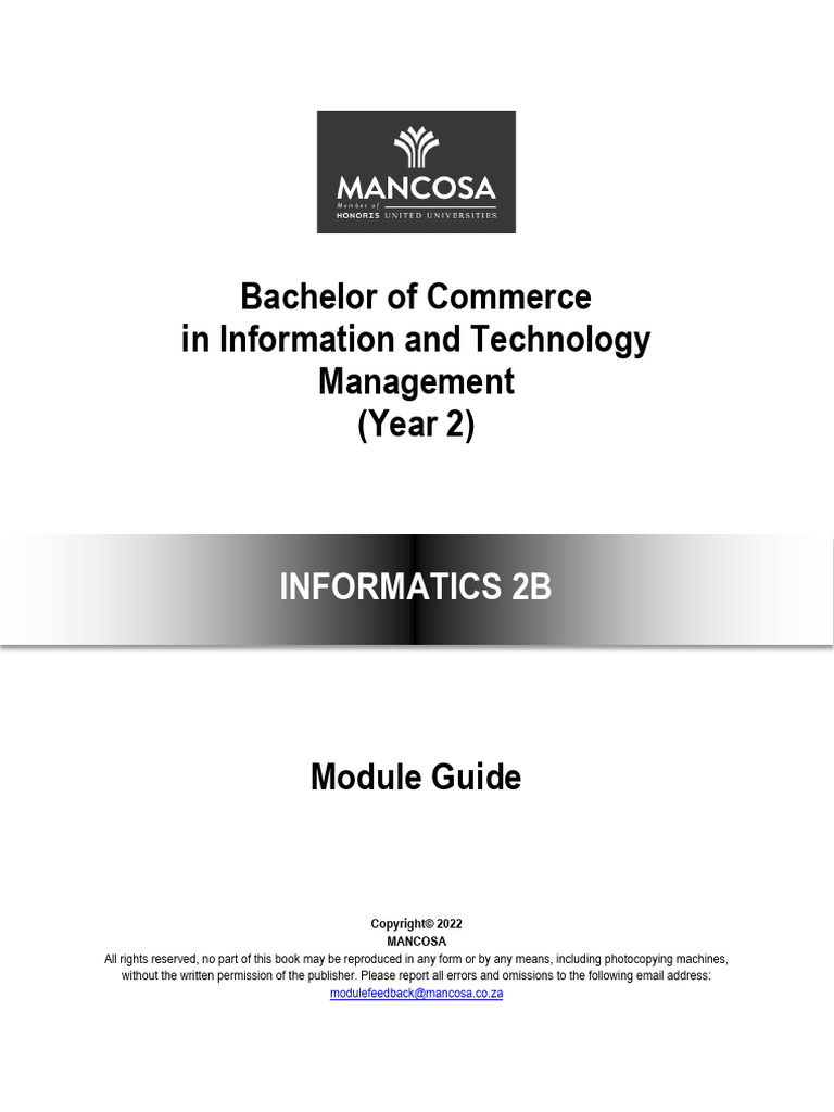 Bcom ITM - Informatics 2B | PDF | E Commerce | Electronic Business