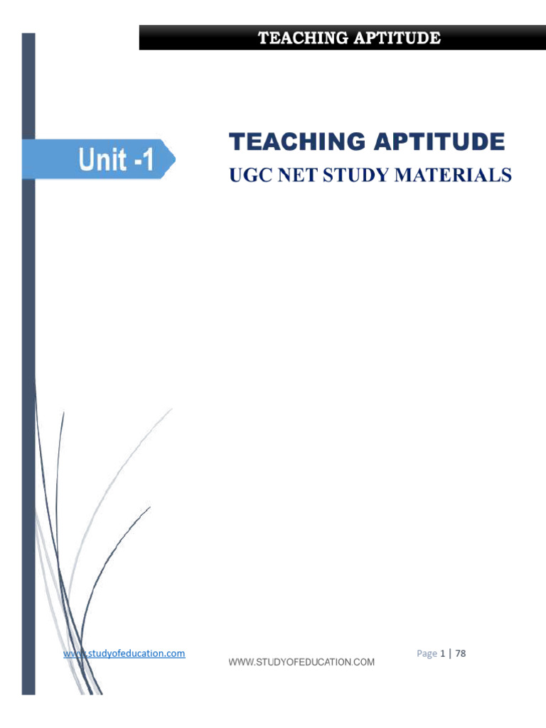 Teaching Aptitude Notes English | PDF | Learning | Classical Conditioning