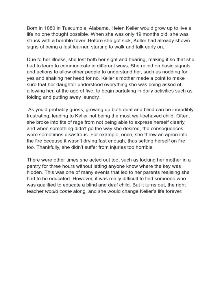 Helen Keller | PDF