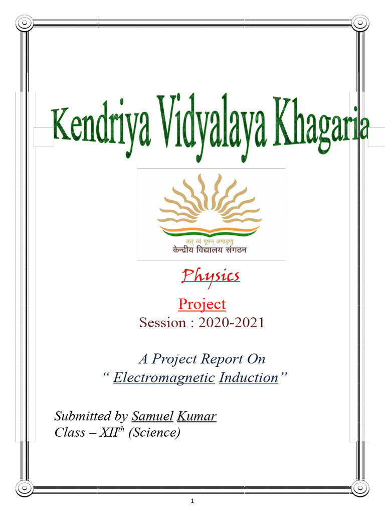 Physics Project Class XII 2021 22 Investigatory Project | PDF ...