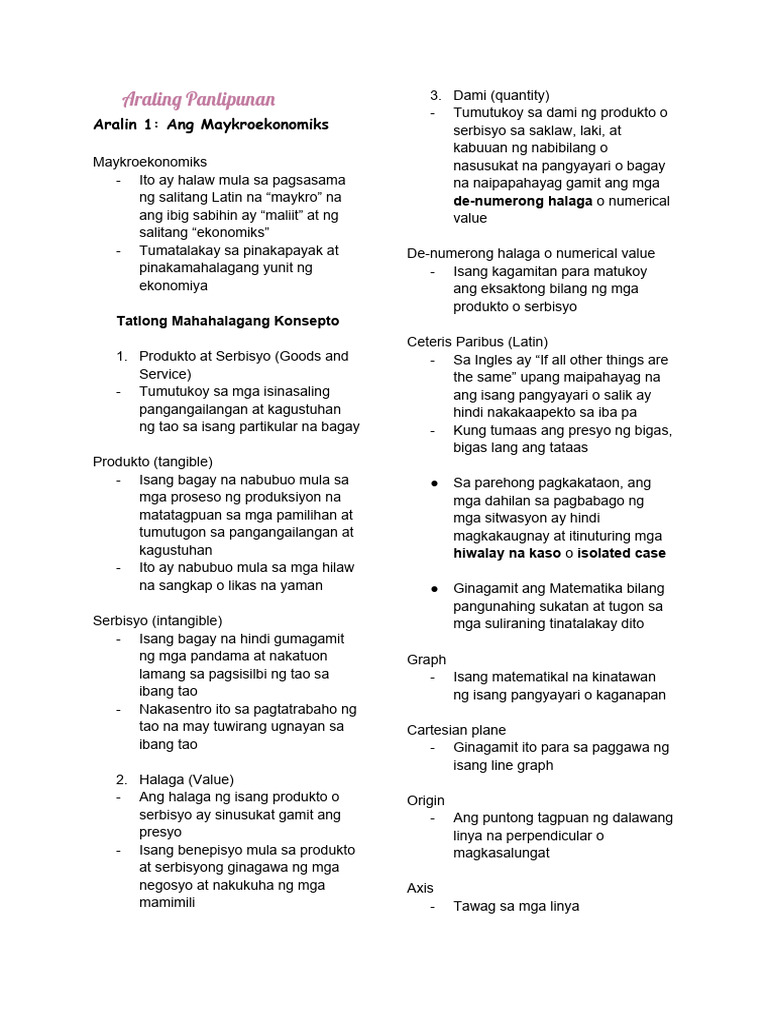 Ap Aralin 1 2 Q2 | PDF