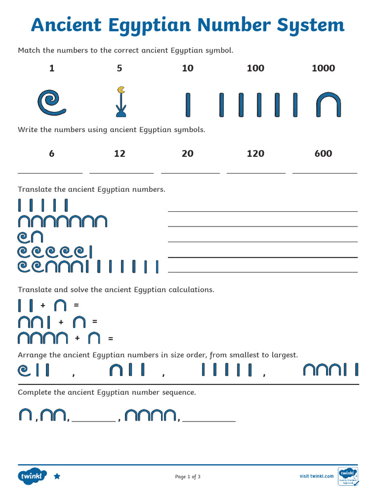 Ancient Egyptian Number System Guide | PDF | Mathematics | Applied ...