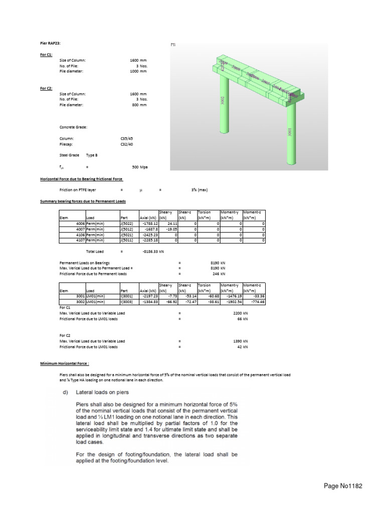 Rap23 Pier Calculation | PDF | Deep Foundation | Applied And Interdisciplinary Physics
