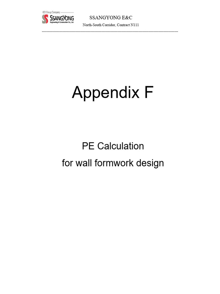 Retaining Wall Formwork Design PDF-N111-CON-0220-B | Download Free PDF | Architectural Elements ...