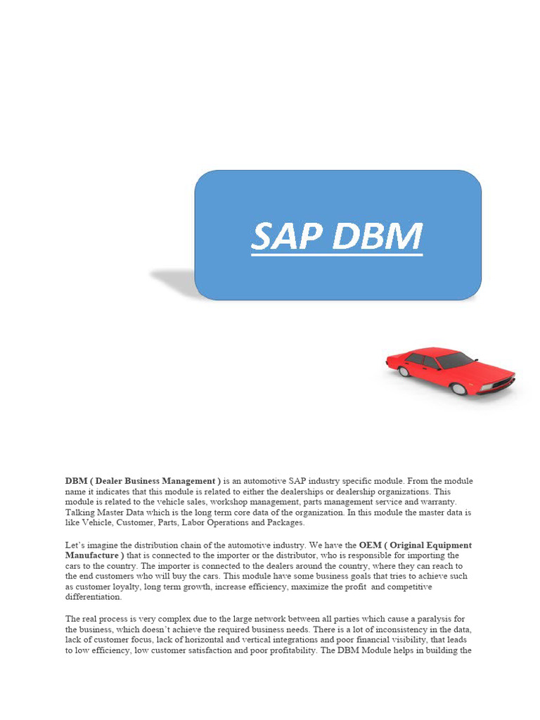 SAP DBM Basics | PDF | Inventory | Logistics
