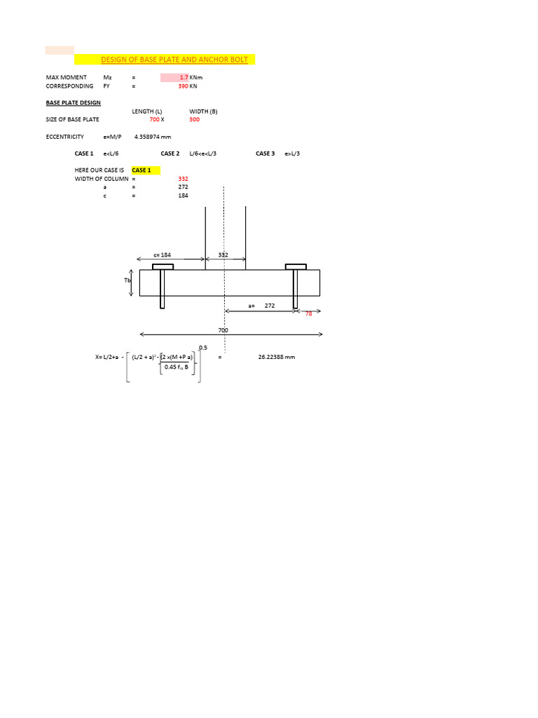 Base Plate Design Gangway Column | PDF | Mechanics | Building Technology