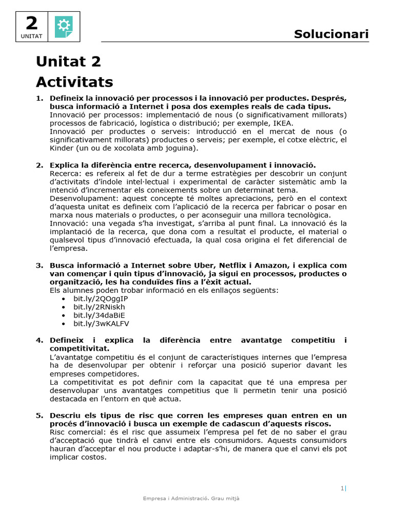 Solucionari Posat A Prova 2 | PDF