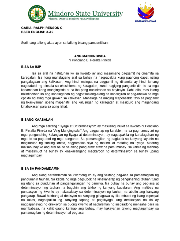 Gabia, Ralph Renson C Bsed English 3-A2 | PDF