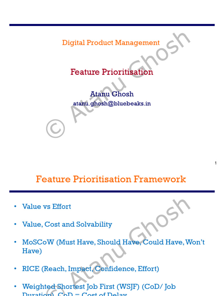 Feature Prioritisation Techniques | PDF | Business | Human Communication