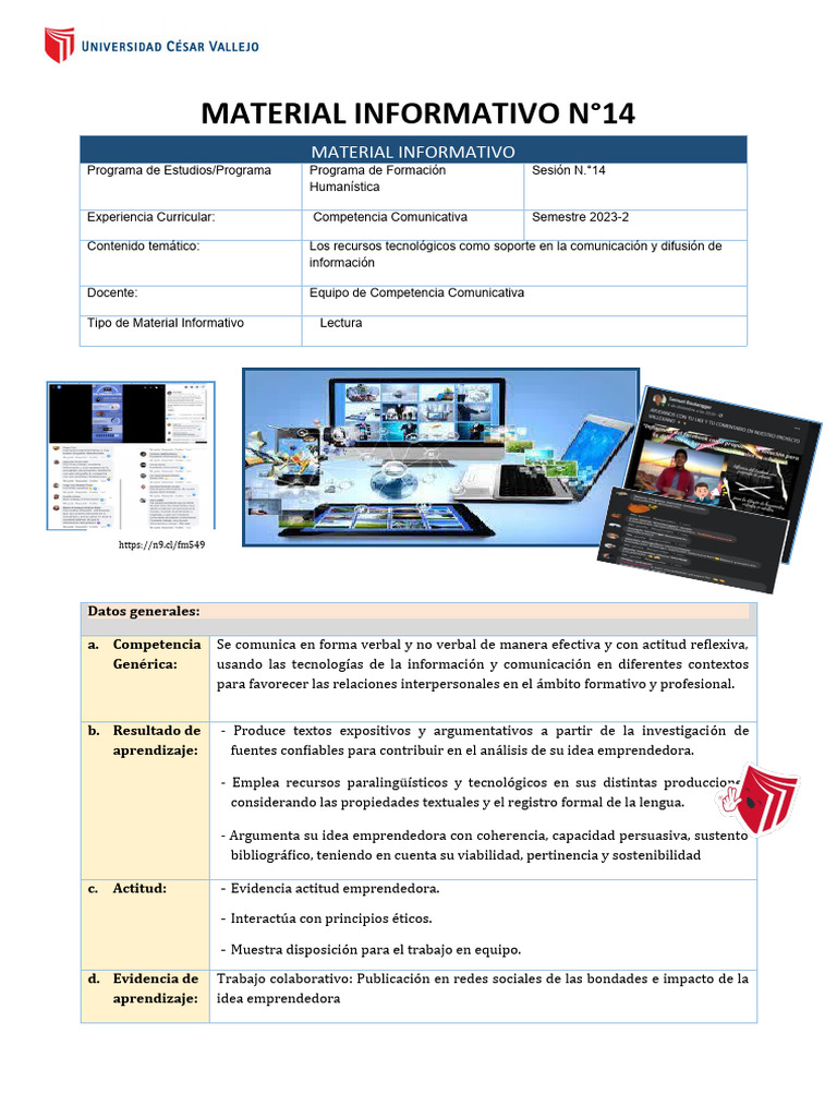Material Informativo S14 - 2023-Ii | Descargar gratis PDF | Iniciativa ...