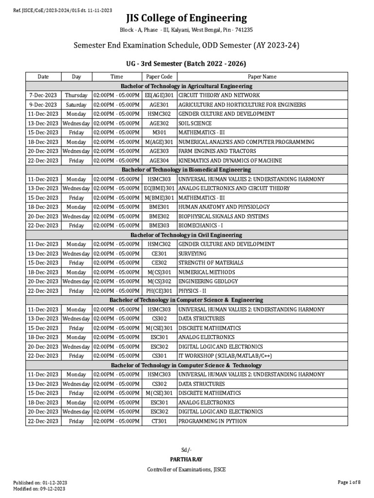 Modified - SEE Examination Schedule - ODD 2023 | PDF | Technology & Engineering