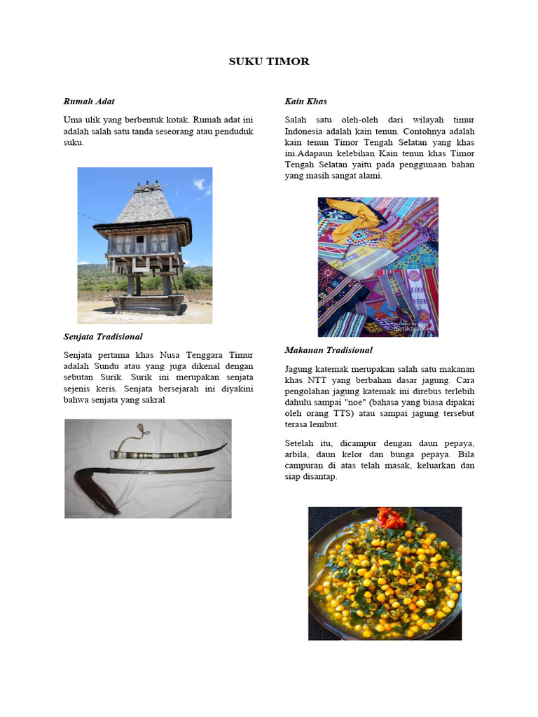 Suku Timor | PDF