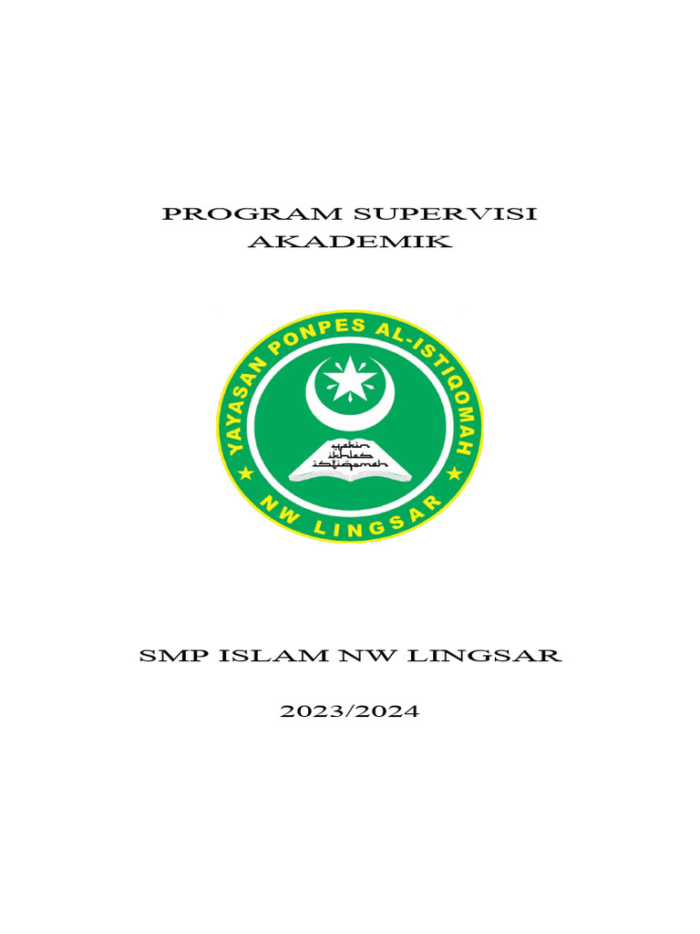 Program SUPERVISI Akademik-1 | PDF