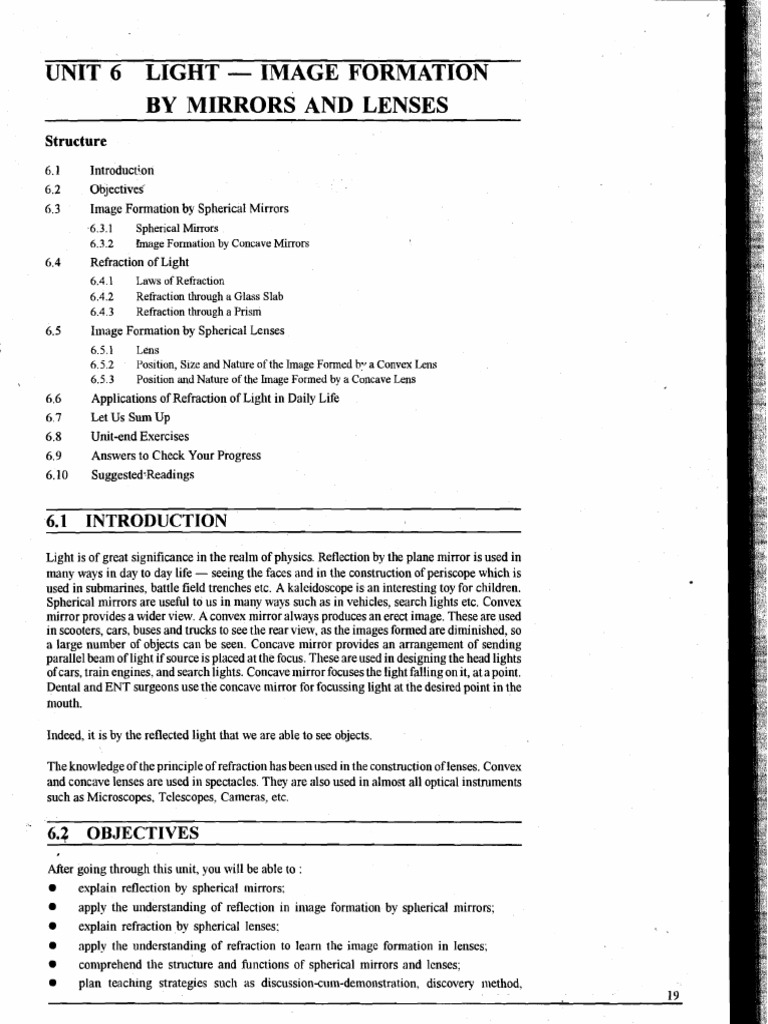 Unit 6 | PDF | Mirror | Optics