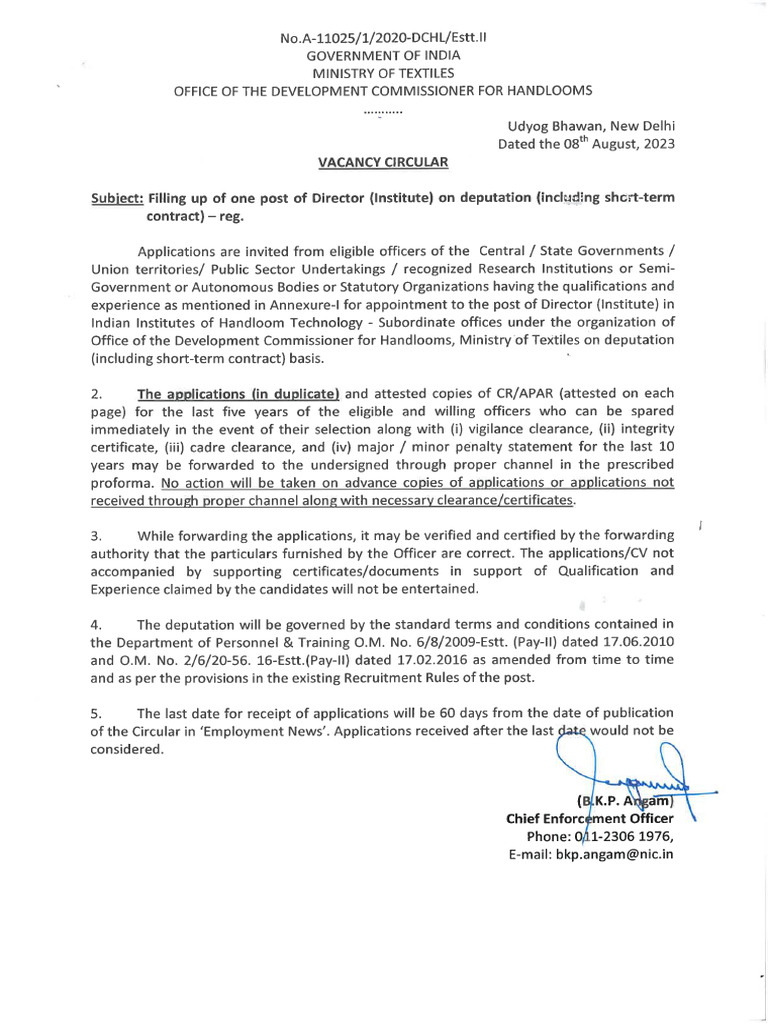 Vacancy Circular-1-2 | PDF