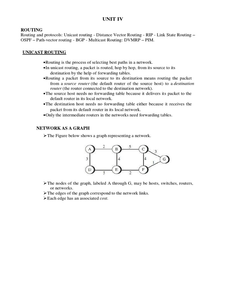 CN Unit IV | Download Free PDF | Routing | Multicast