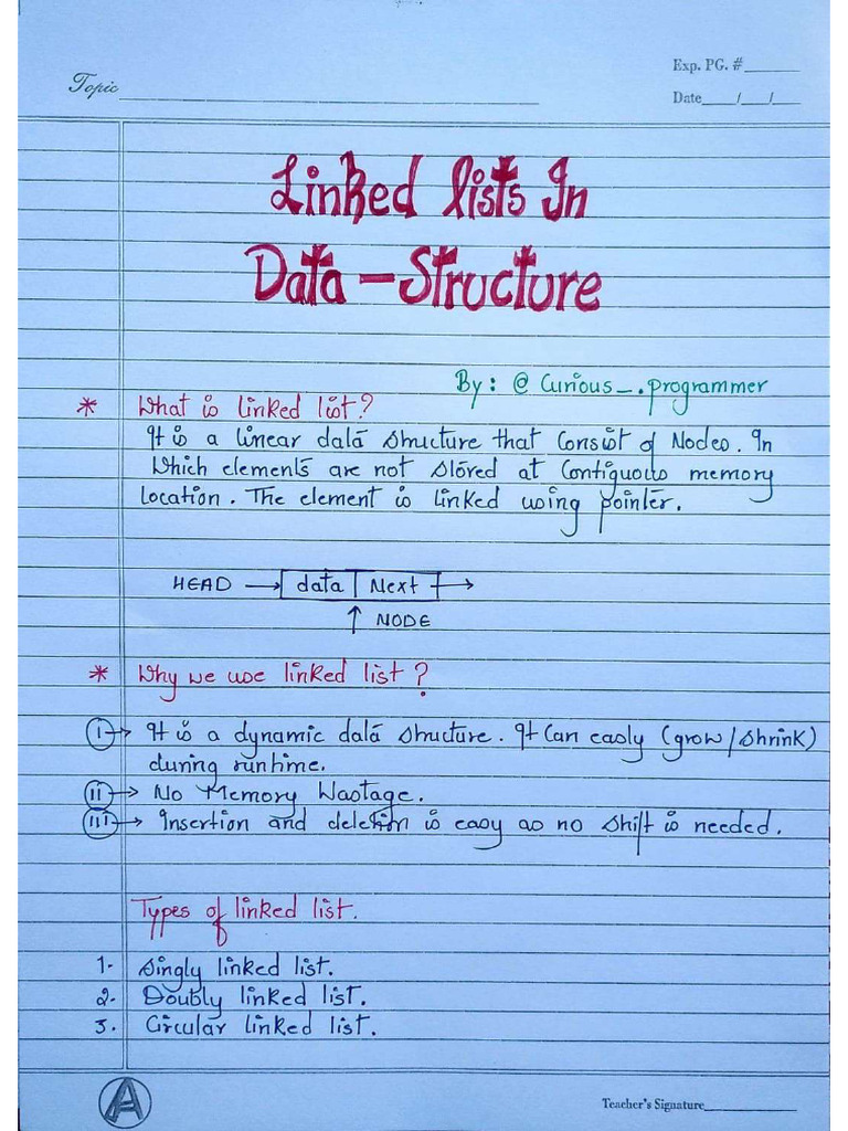 Link List - Data Structure | PDF