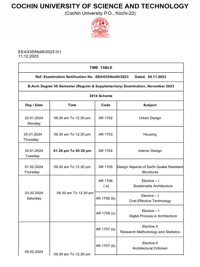 EE4 435 Notifi 2023 - (V) | PDF